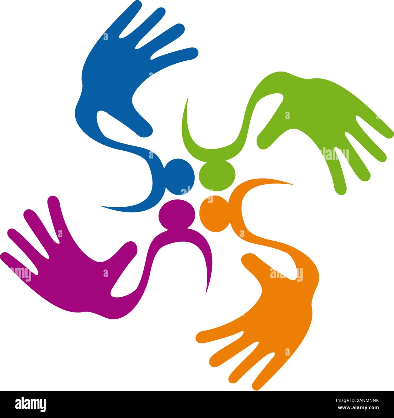 Vector sign Colorful Teamwork rainbow Stock Vector Image & Art - Alamy