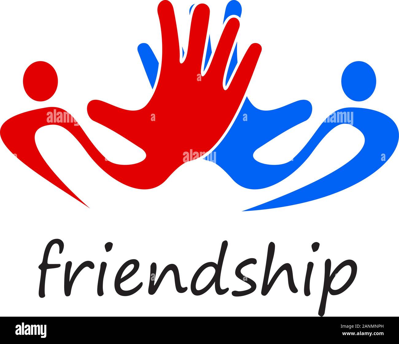 Vector Sign Solidarity Hands Touching Stock Vector Image Art Alamy