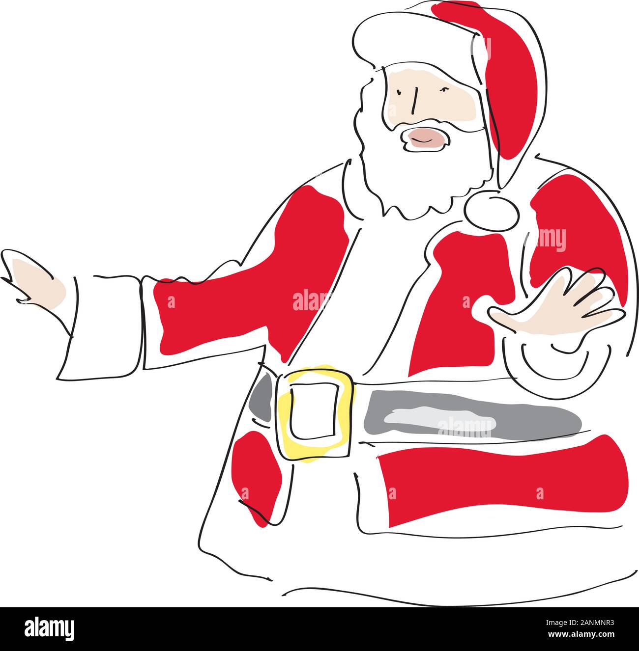 Vector drawing santa Claus Stock Vector Image & Art - Alamy