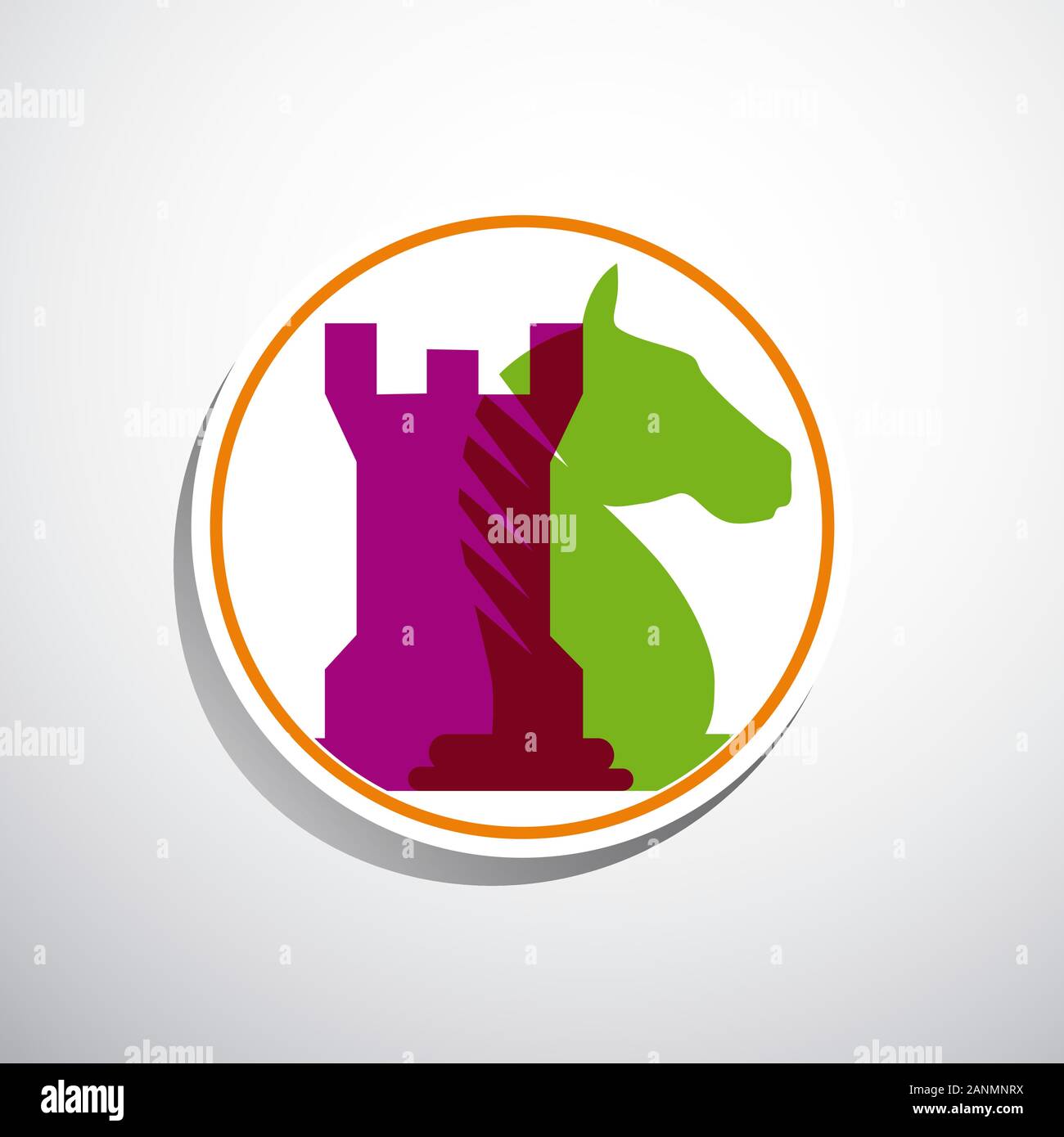 Vector sign horse and tower of chess Stock Vector Image & Art - Alamy