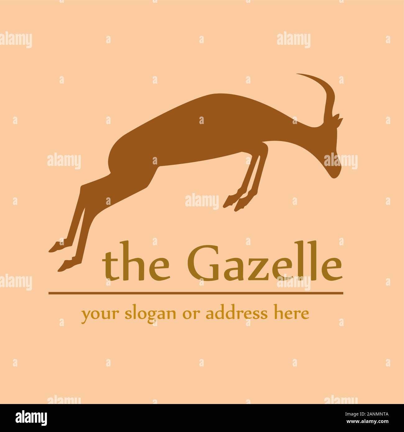 Gazelle logo vector hi-res stock photography and images - Alamy