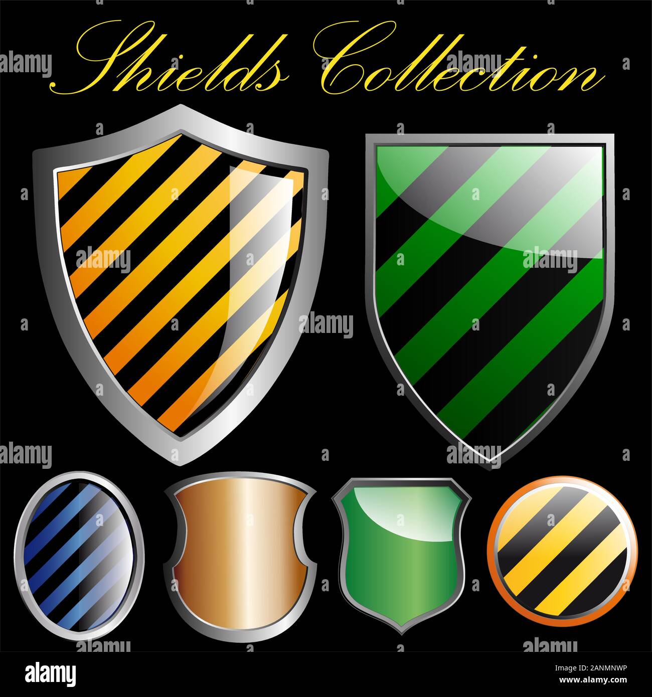 Vector shields collection Stock Vector Image & Art - Alamy
