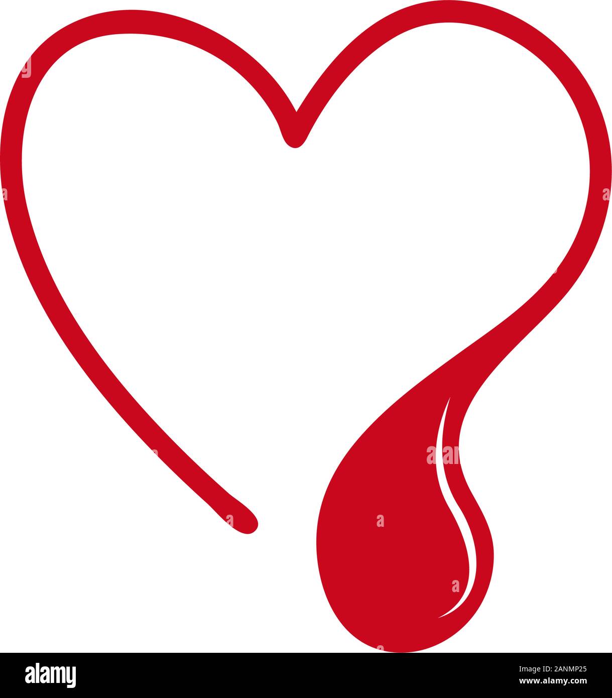 Vector sign drop of blood from the heart Stock Vector Image & Art - Alamy