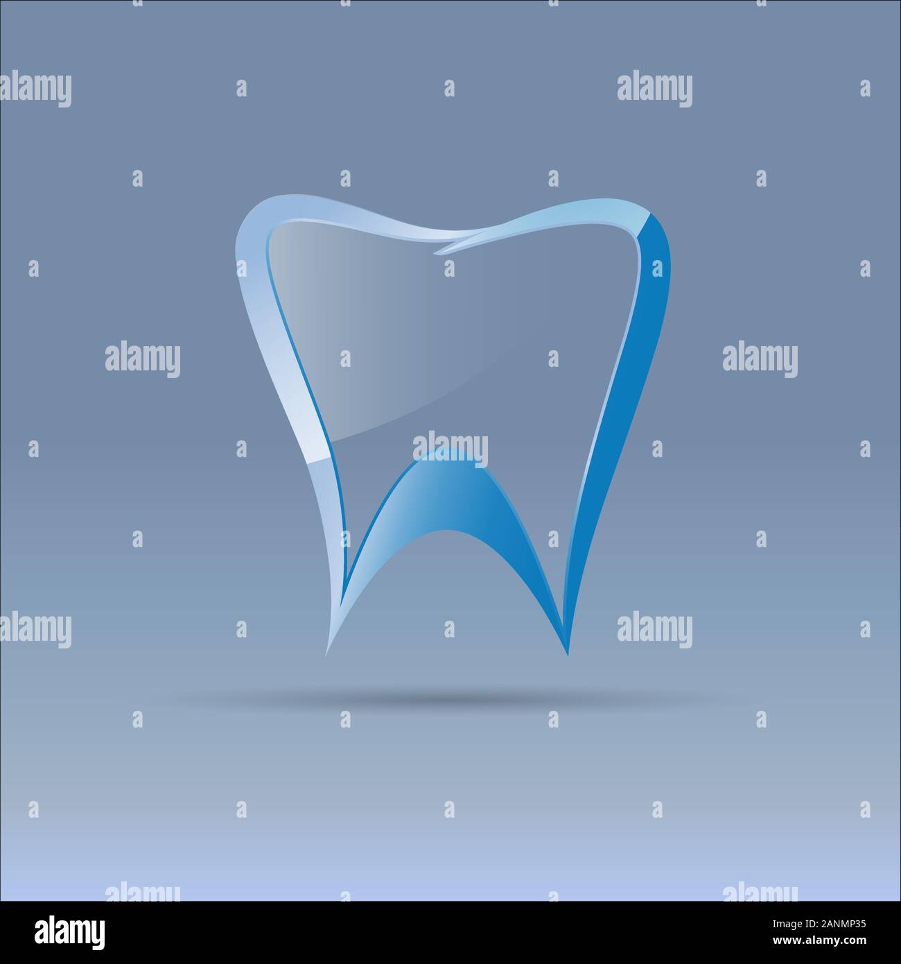 Vector sign dental on blue background Stock Vector Image & Art - Alamy