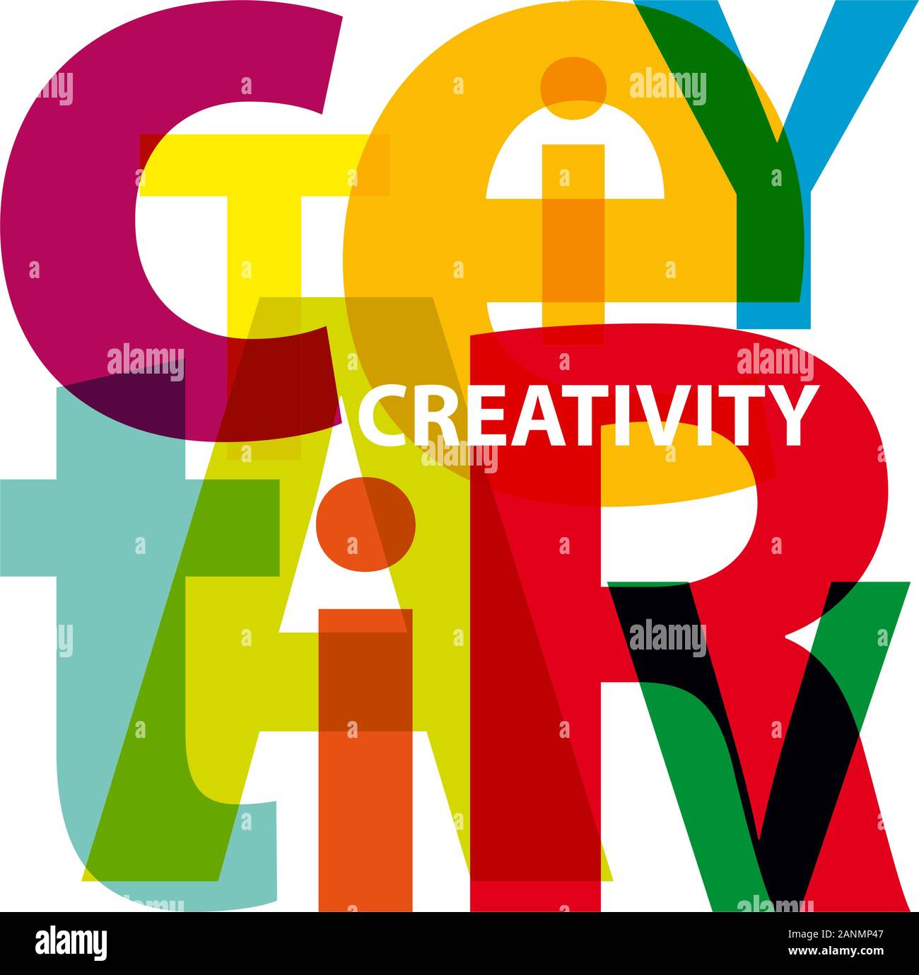 Vector creativity. Broken text Stock Vector Image & Art - Alamy