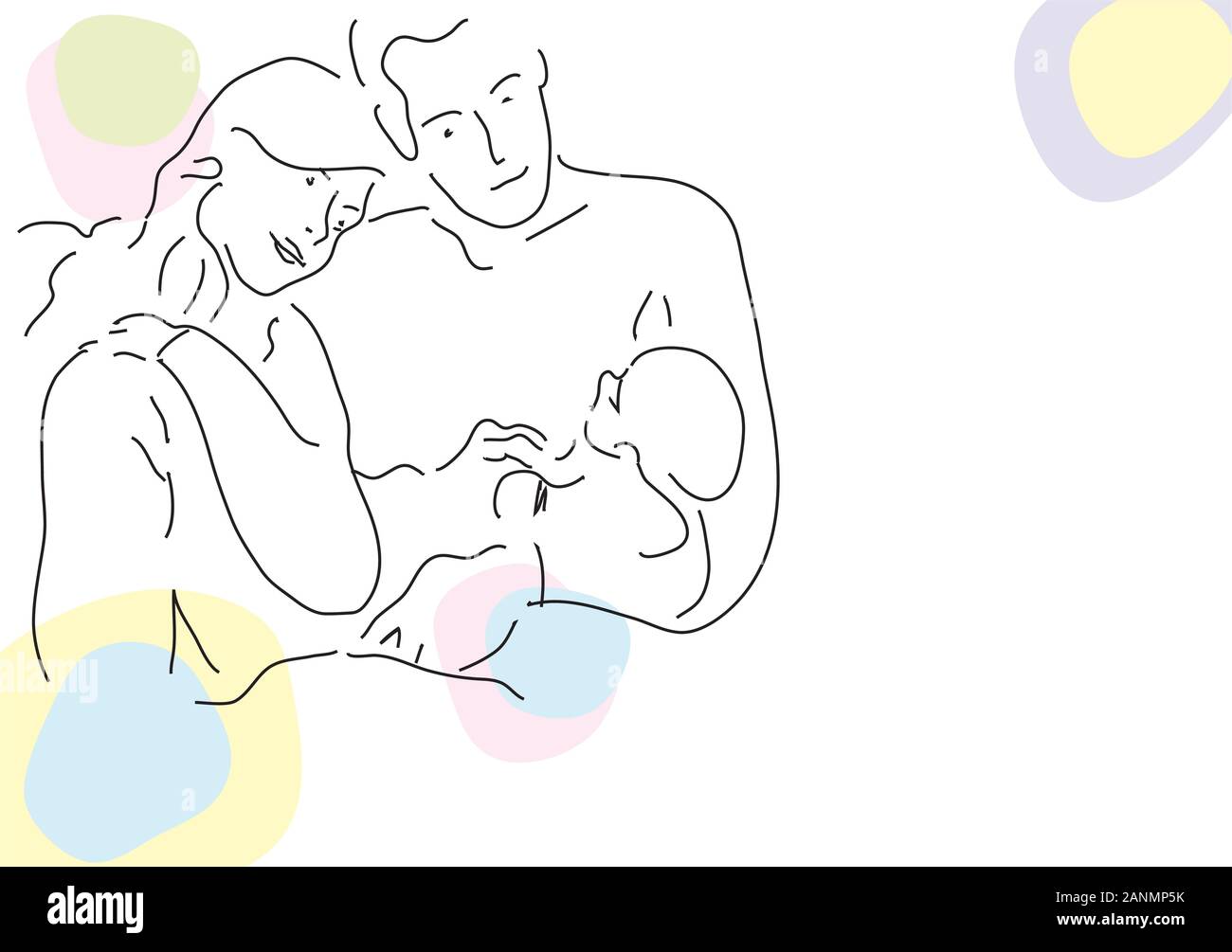 Vector drawing abstract family group Stock Vector Image & Art - Alamy