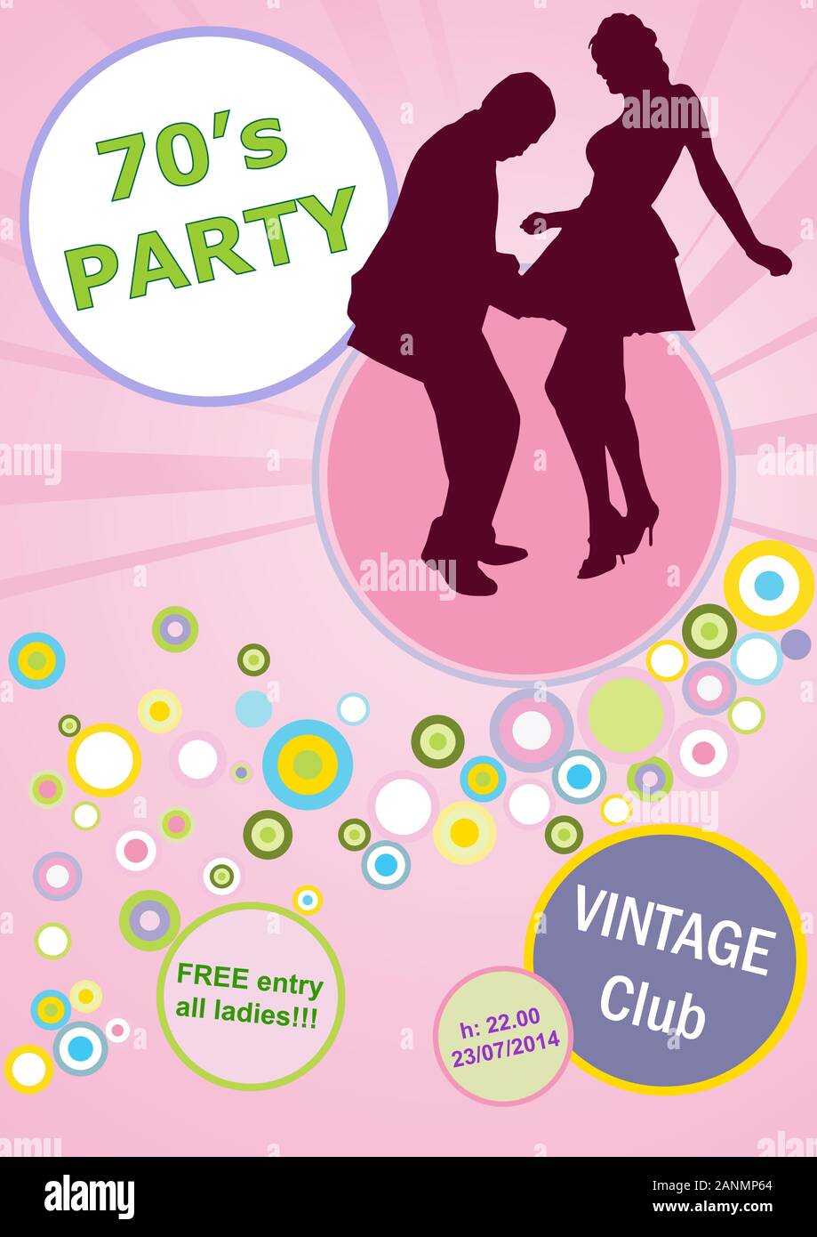Vector invitation vintage dance Stock Vector Image & Art - Alamy
