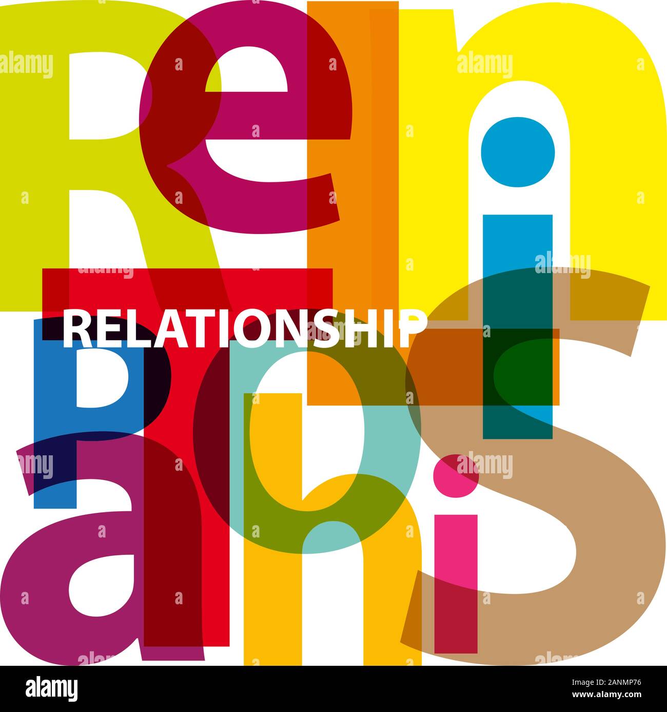 Vector relationship. Broken text Stock Vector Image & Art - Alamy