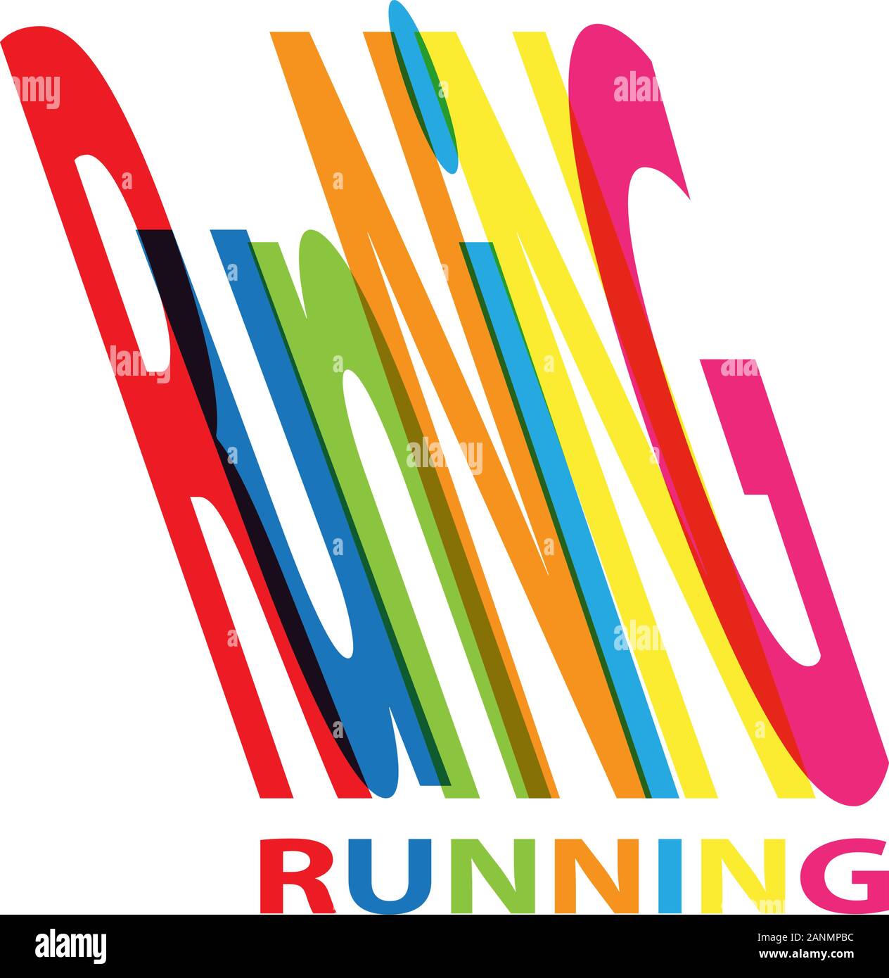 Vector Running Broken text Stock Vector Image & Art - Alamy