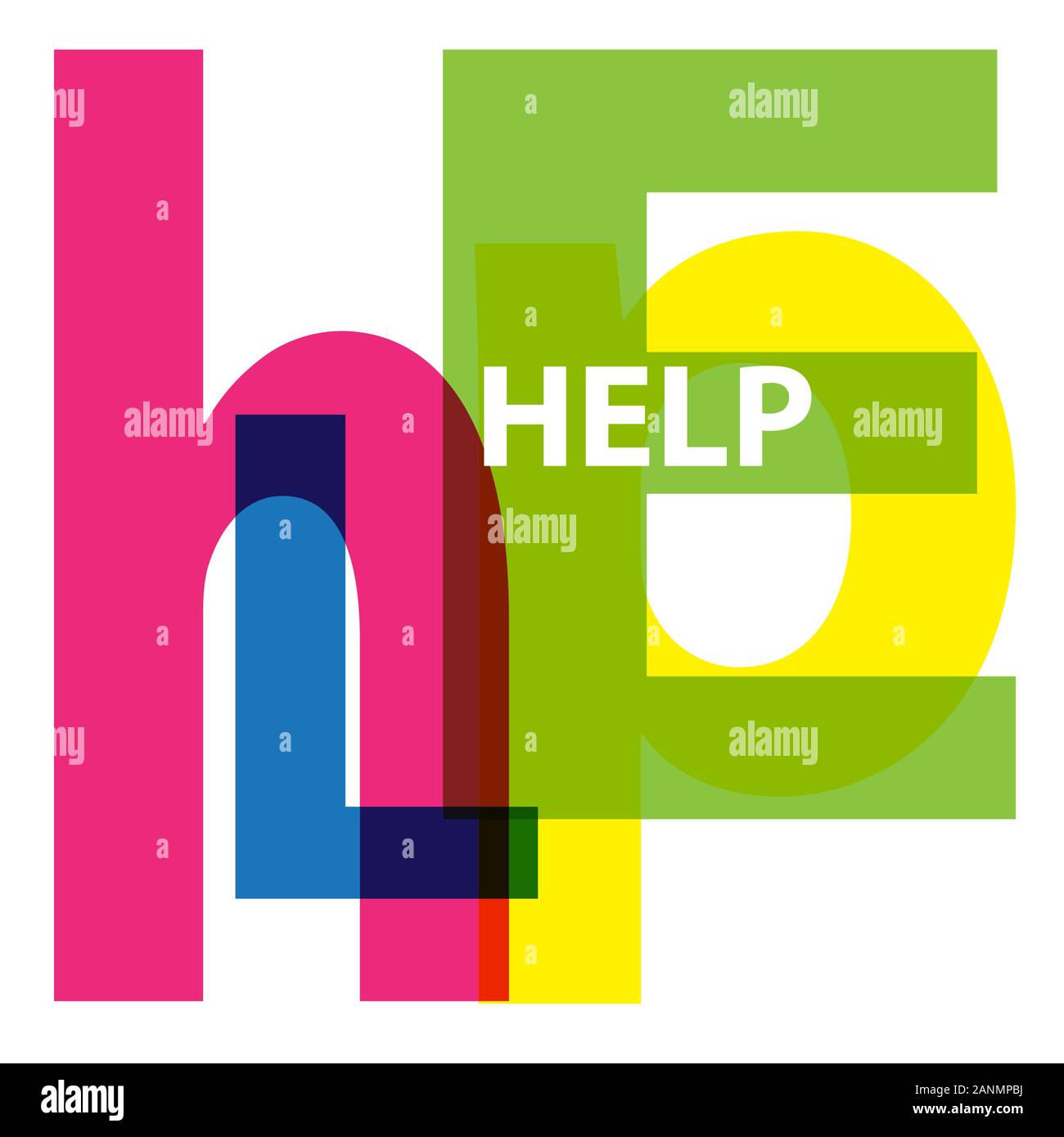 Vector Help. Broken text Stock Vector Image & Art - Alamy