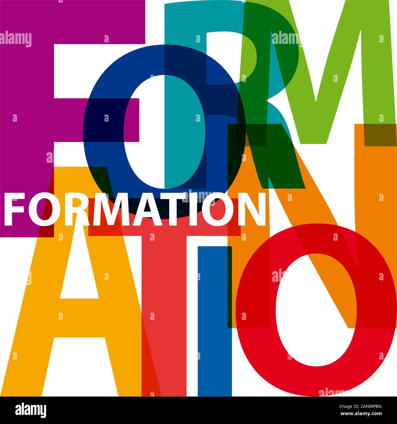 Vector formation. Broken text Stock Vector Image & Art - Alamy