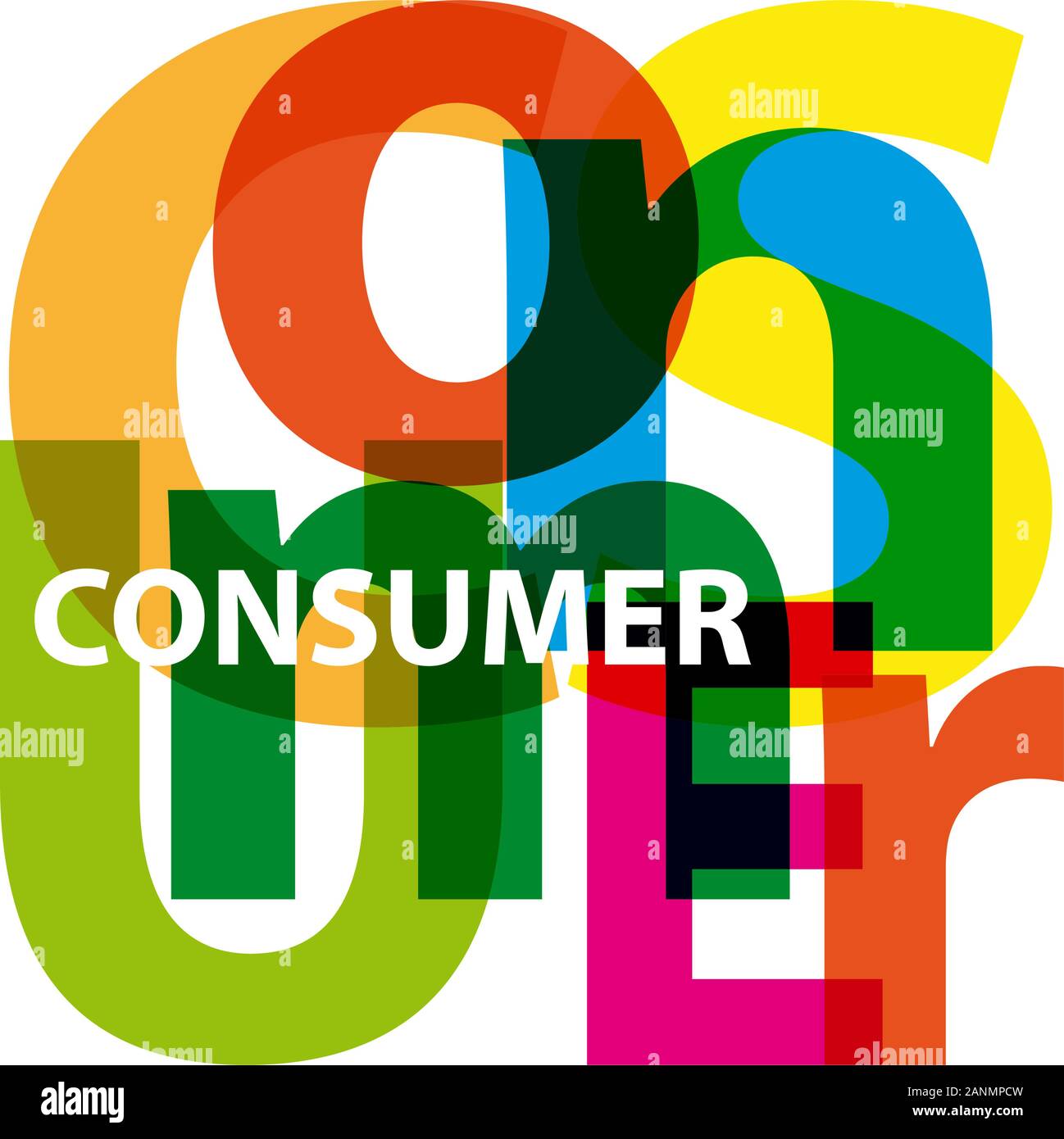 Vector consumer. Broken text Stock Vector Image & Art - Alamy