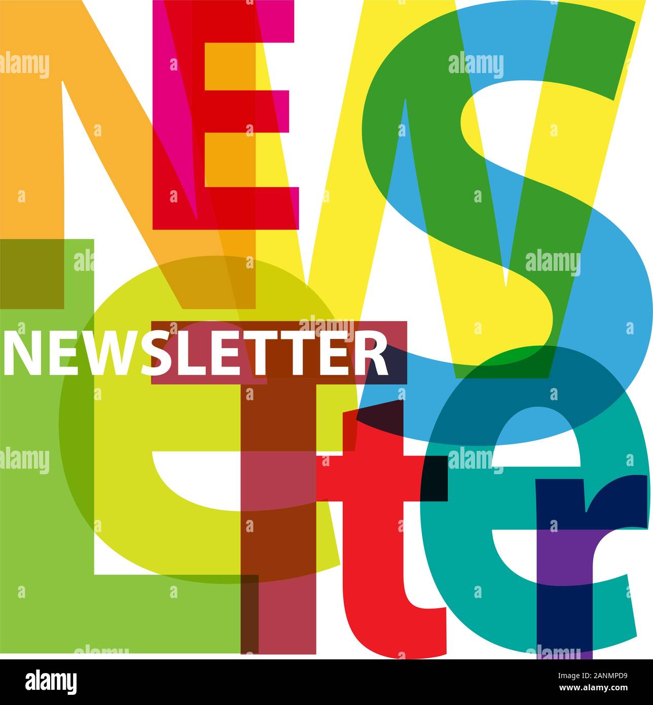 Vector Newsletter. Broken text Stock Vector Image & Art - Alamy