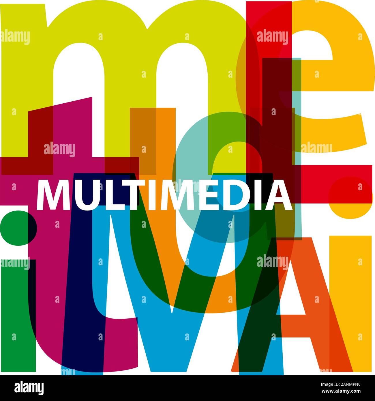 Vector multimedia. Broken text Stock Vector Image & Art - Alamy