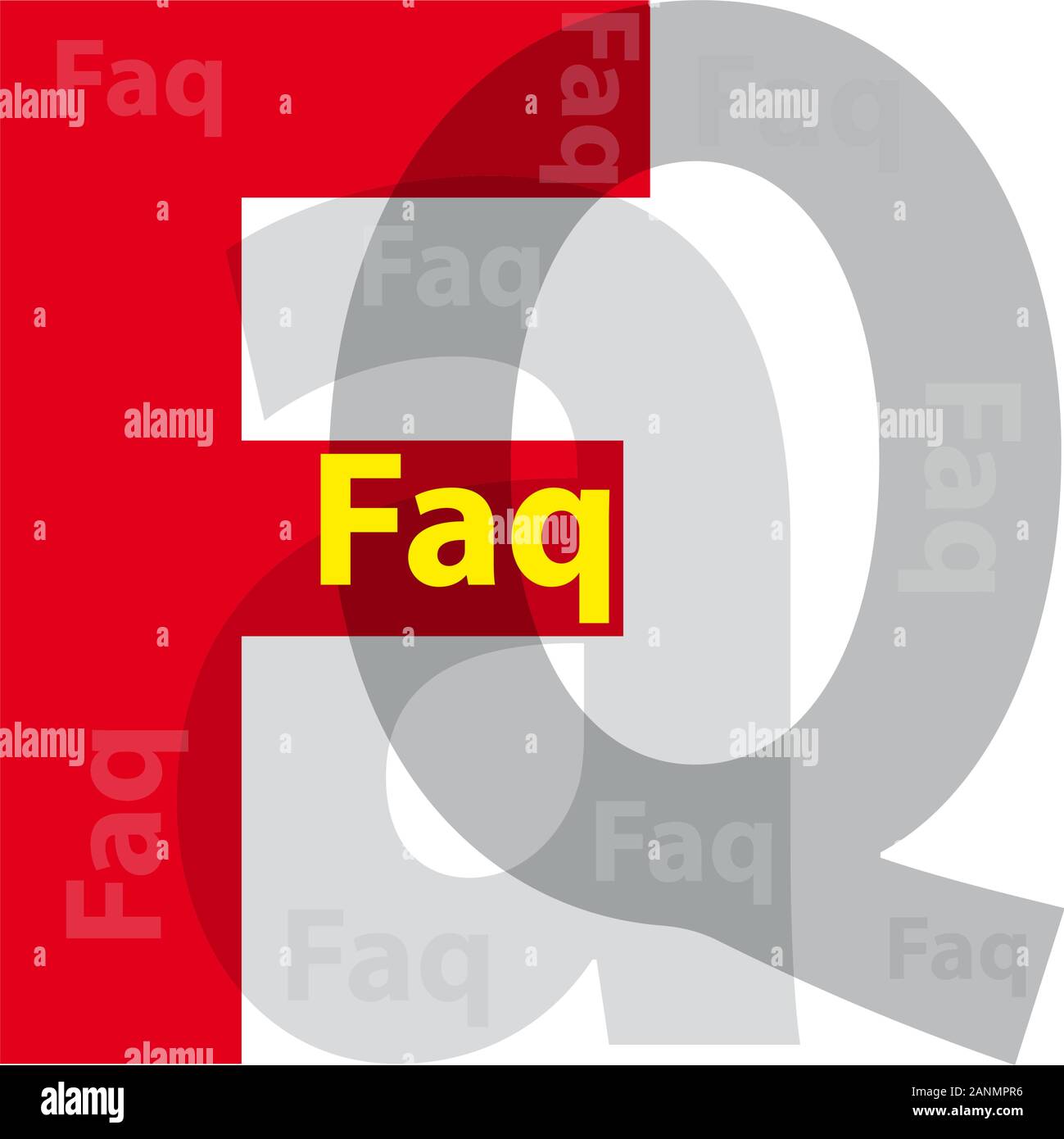 Vector faq. Broken text Stock Vector Image & Art - Alamy