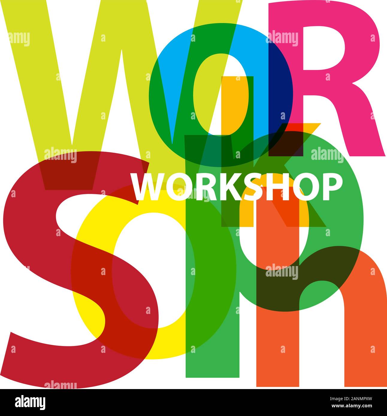 Vector workshop. Broken text Stock Vector Image & Art - Alamy