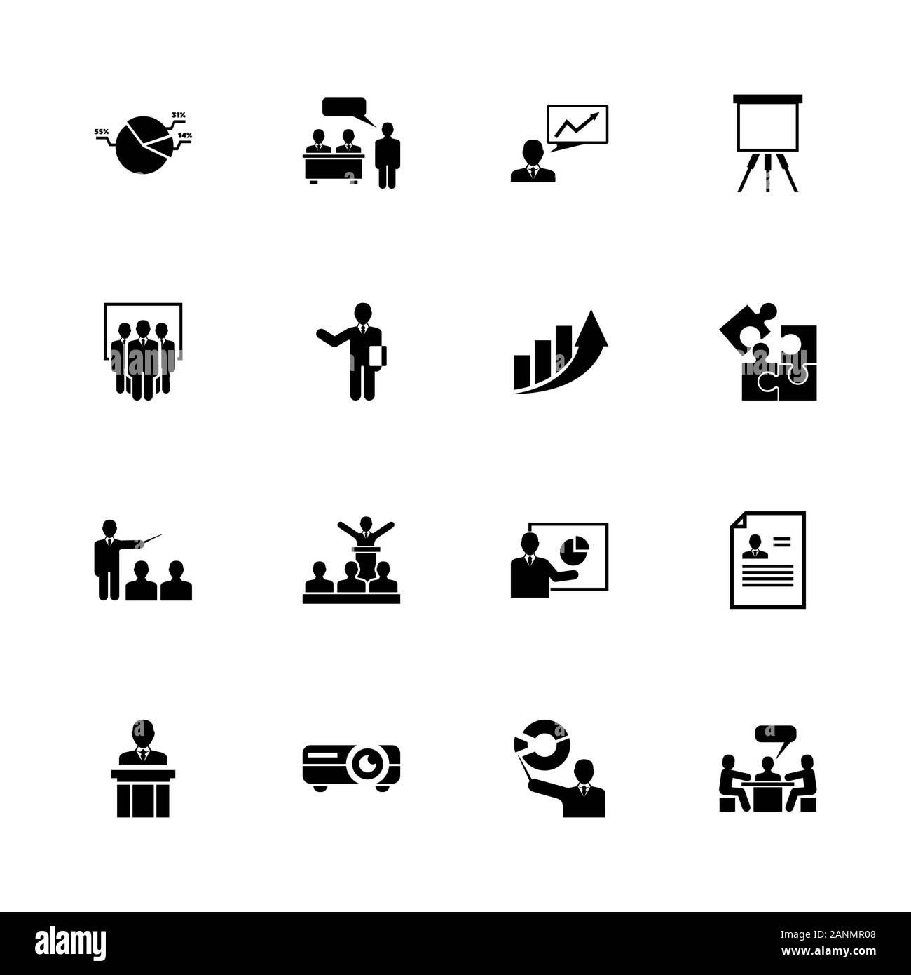 Business Presentation icons - Expand to any size - Change to any colour ...