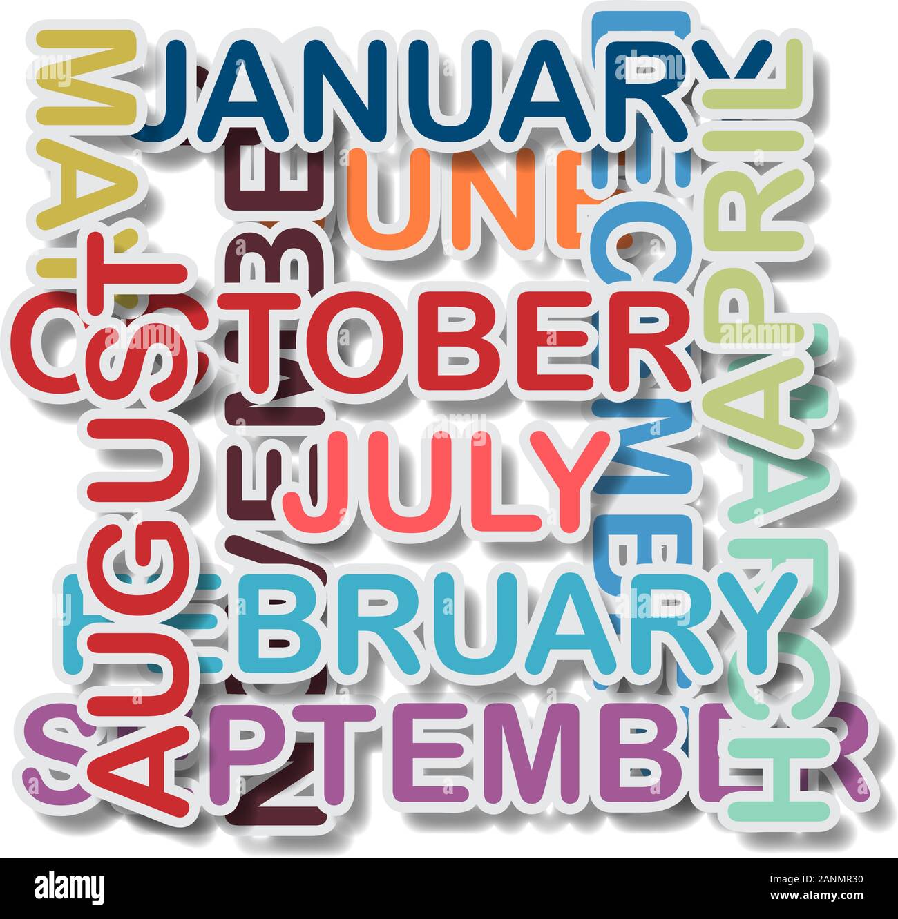 Vector Months background Stock Vector Image & Art - Alamy