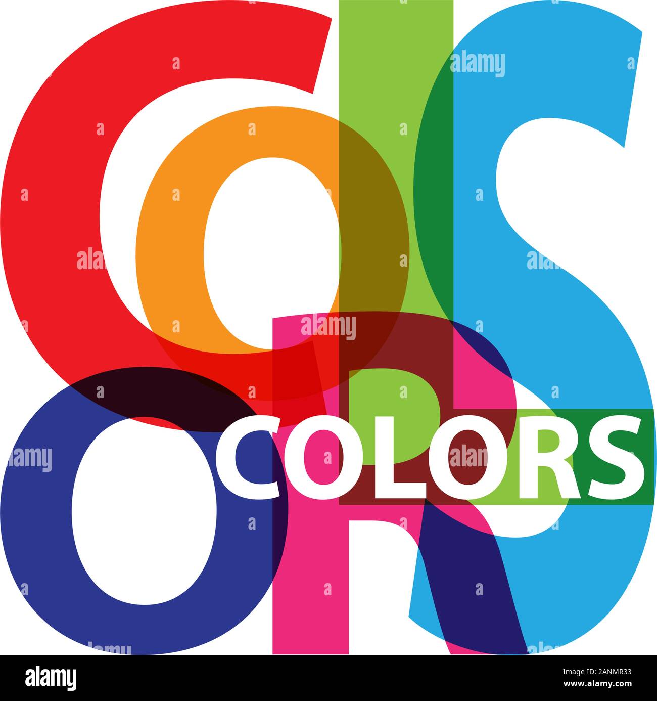 Vector colors. Broken text Stock Vector Image & Art - Alamy