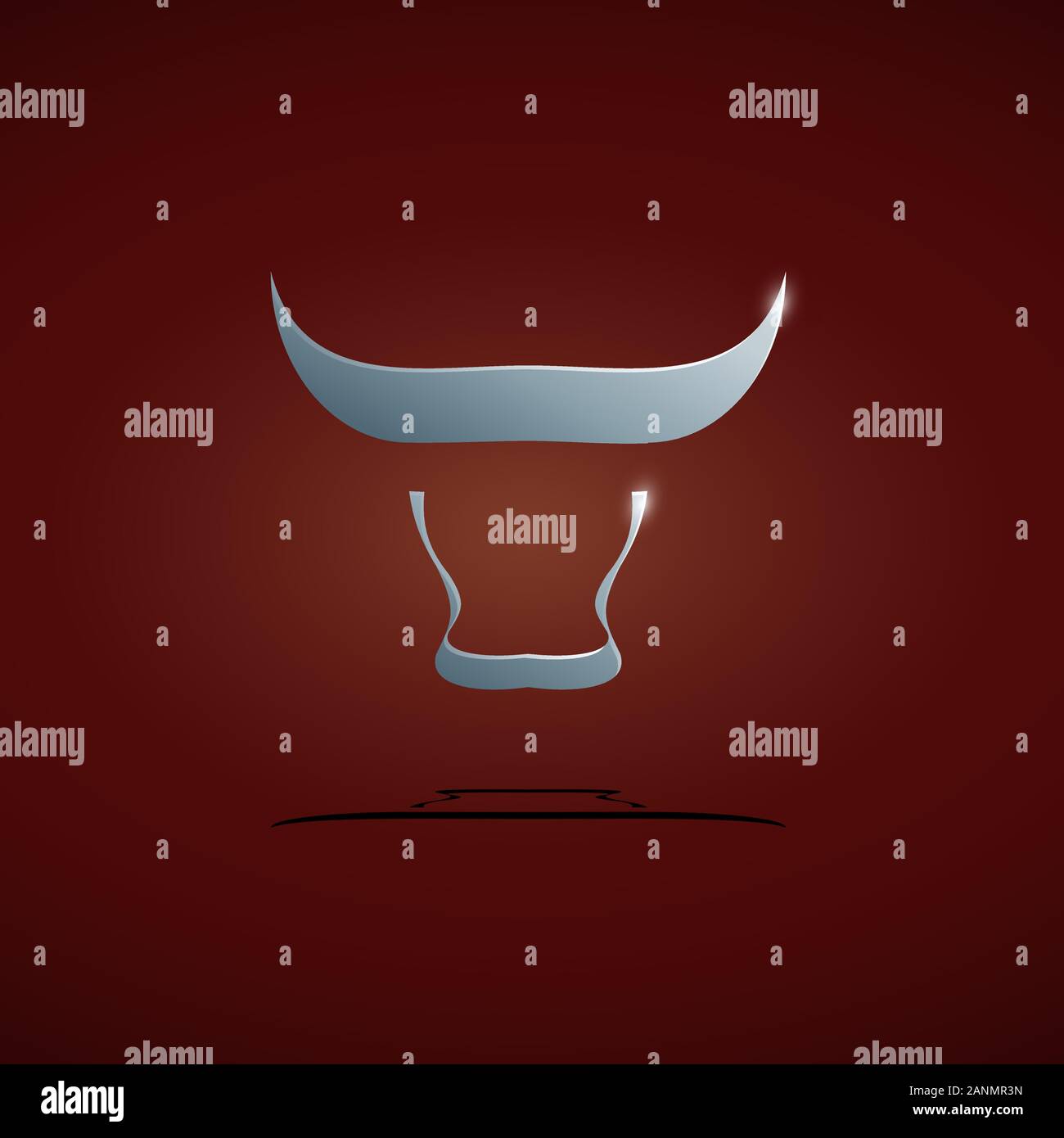 Vector sign Bull. Concept of strength and virility Stock Vector Image ...