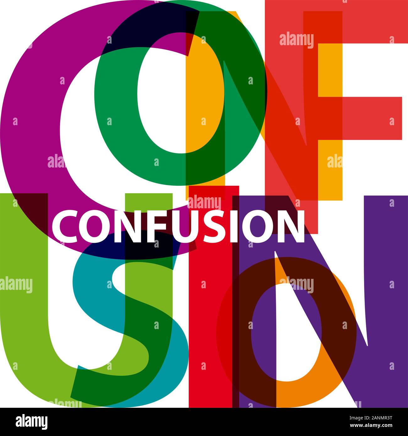 Vector confusion. Broken text Stock Vector Image & Art - Alamy