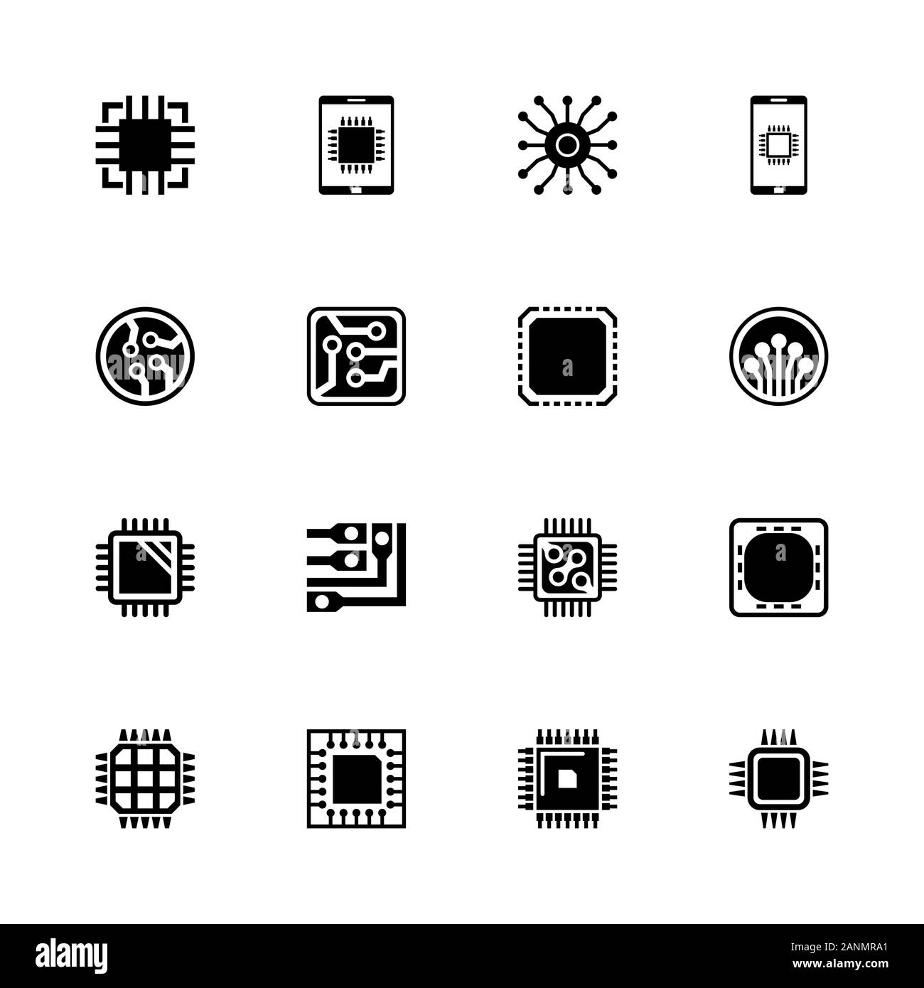 Electronics icons - Expand to any size - Change to any colour. Flat ...