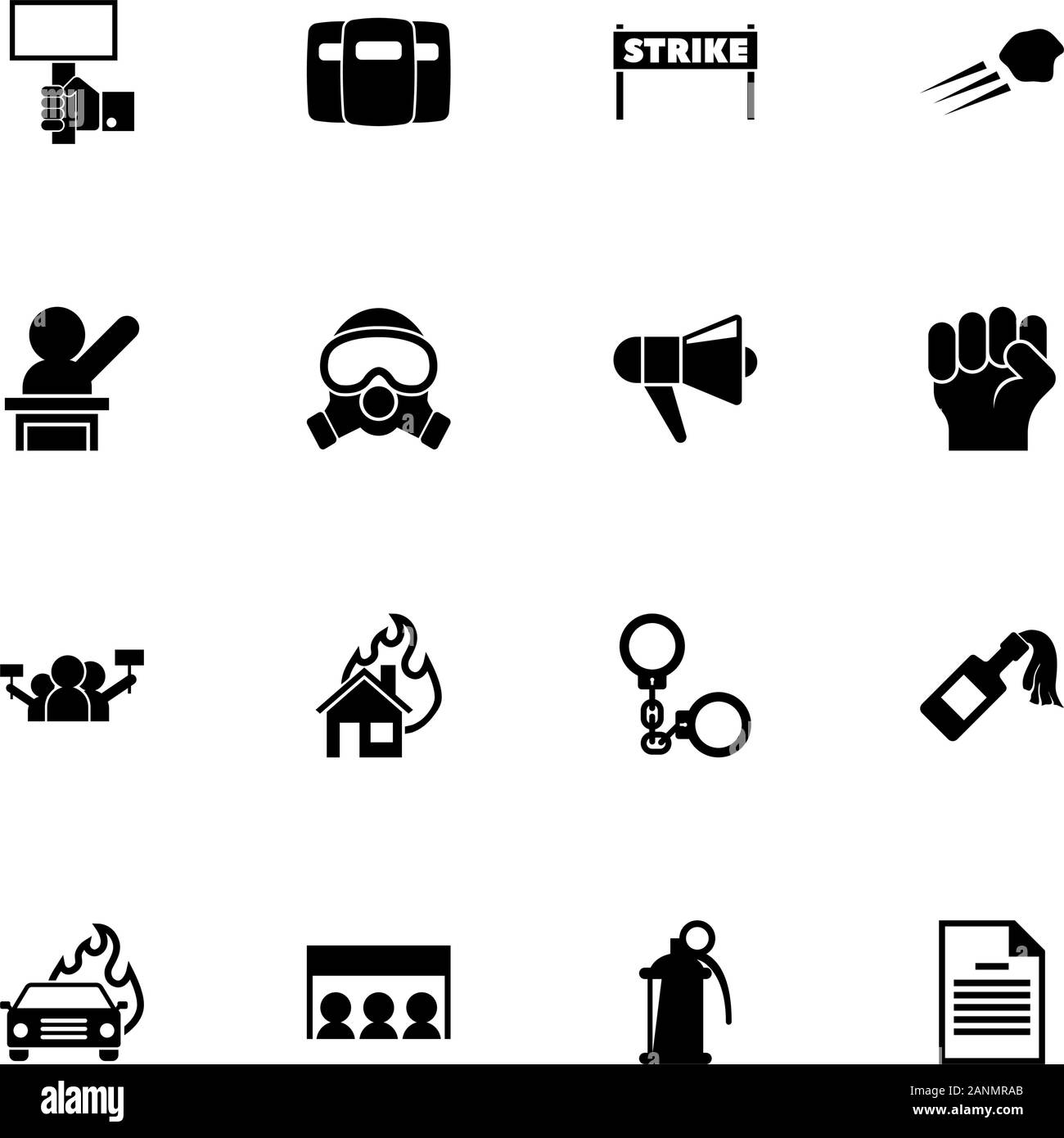 Protest icons - Expand to any size - Change to any colour. Flat Vector ...
