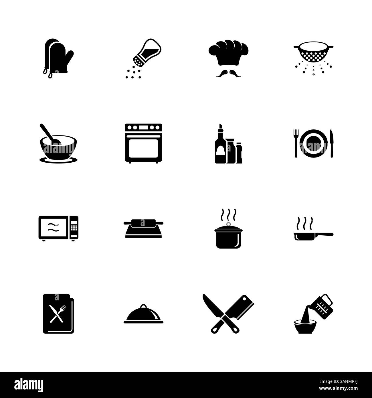 Cooking icons - Expand to any size - Change to any colour. Flat Vector ...