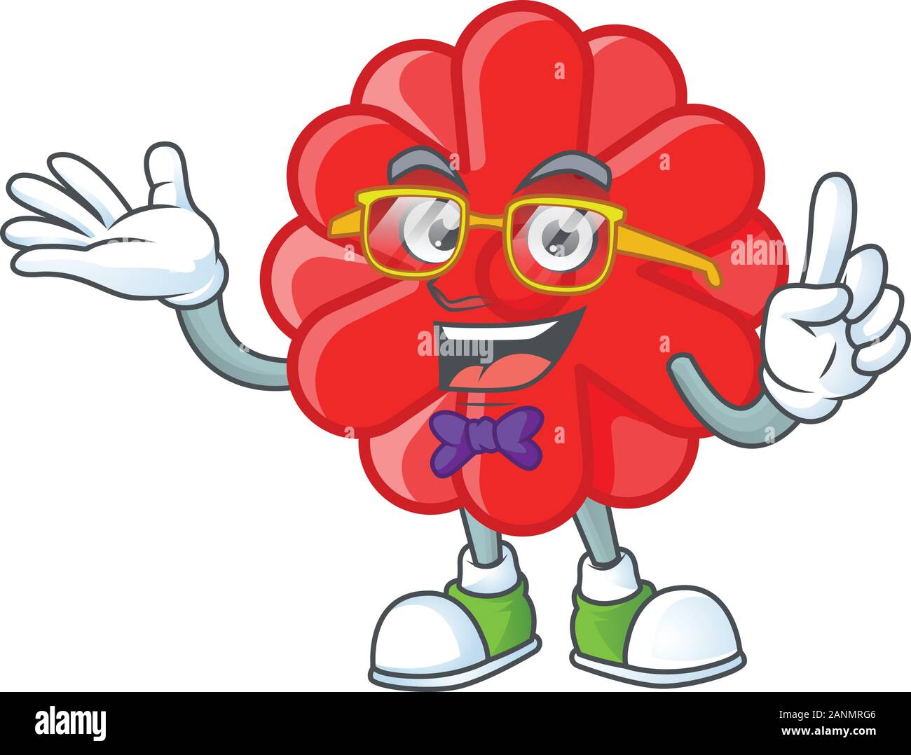 cartoon character of Geek chinese red flower design Stock Vector Image ...