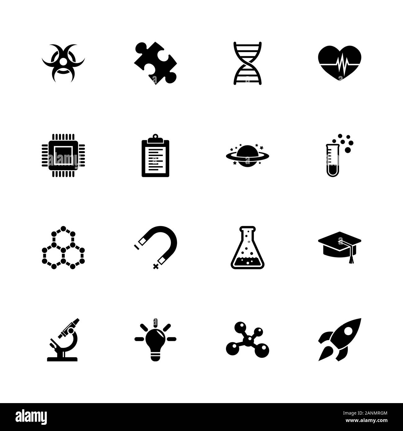 Science icons - Expand to any size - Change to any colour. Flat Vector ...