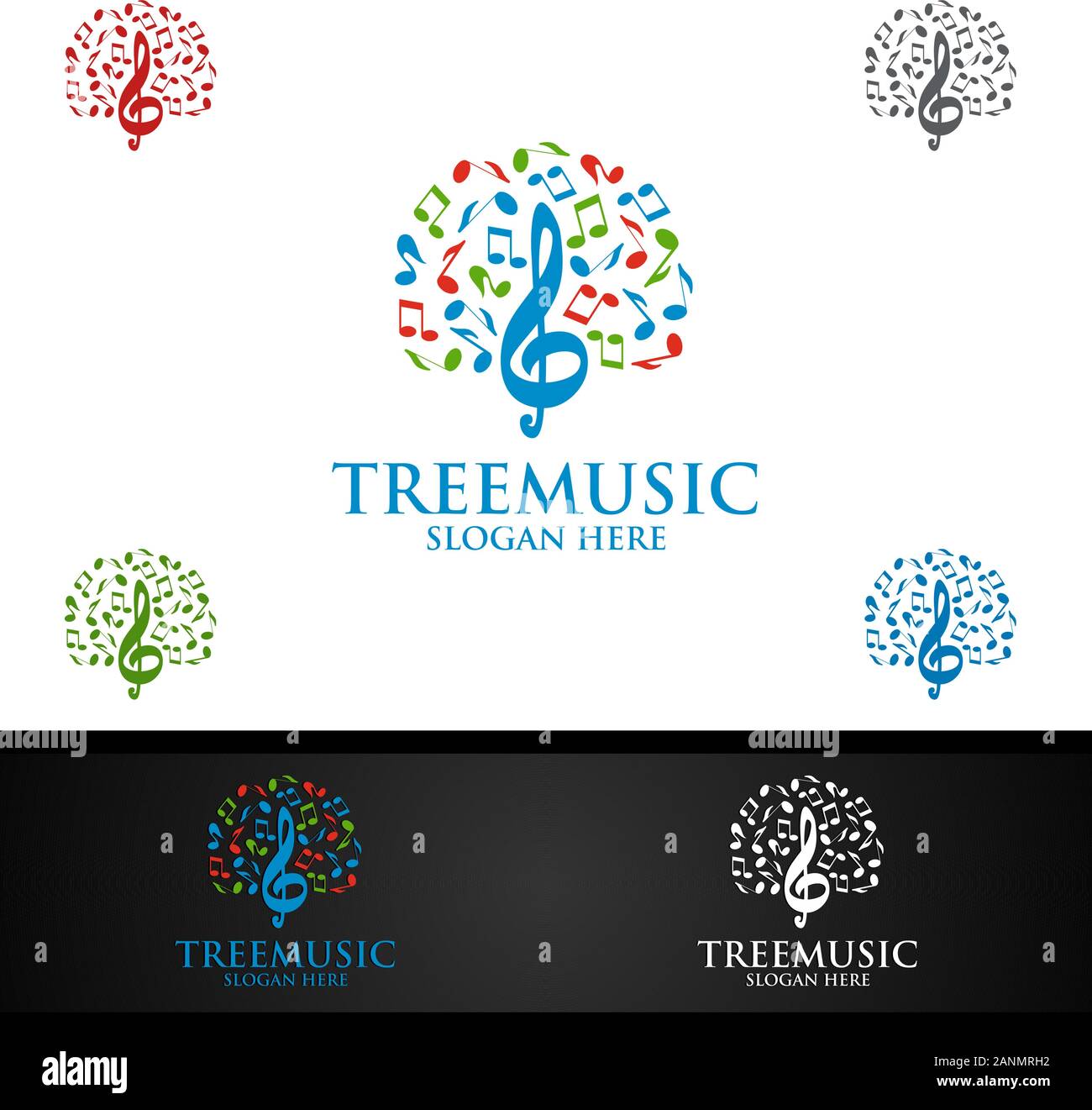 Tree Music Logo with Note and Tree Concept Stock Vector Image & Art - Alamy
