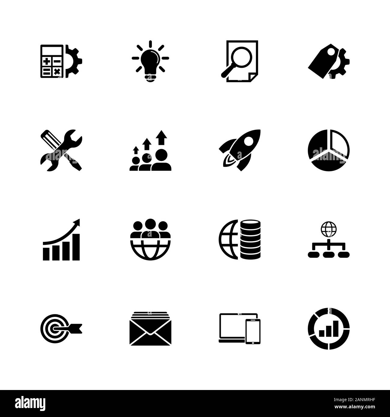 Seo icons - Expand to any size - Change to any colour. Flat Vector ...
