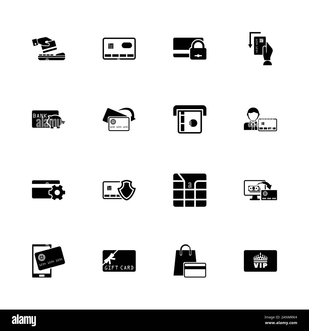 Cards icons - Expand to any size - Change to any colour. Flat Vector ...