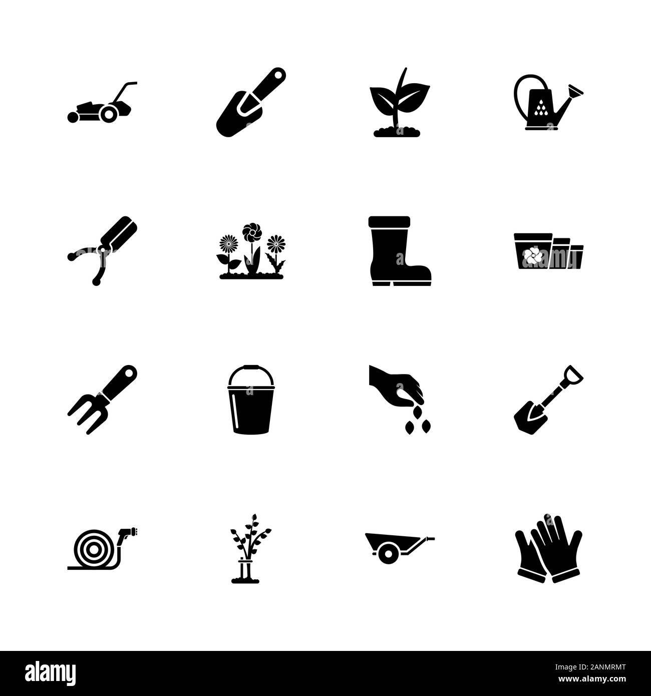 Garden icons - Expand to any size - Change to any colour. Flat Vector ...