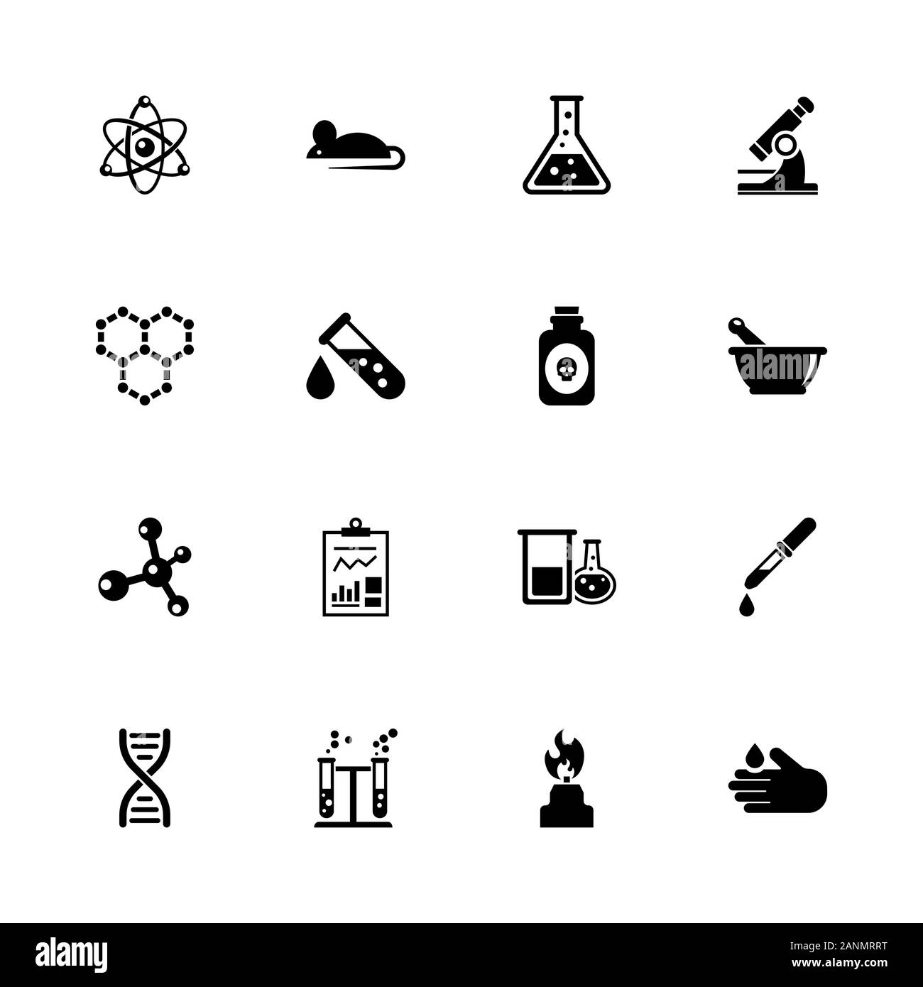 Chemical icons - Expand to any size - Change to any colour. Flat Vector ...