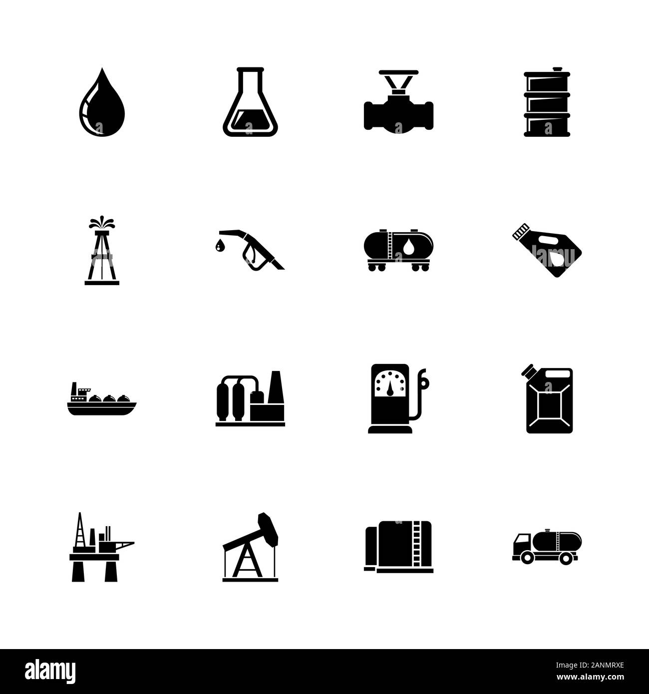 Oil icons - Expand to any size - Change to any colour. Flat Vector ...