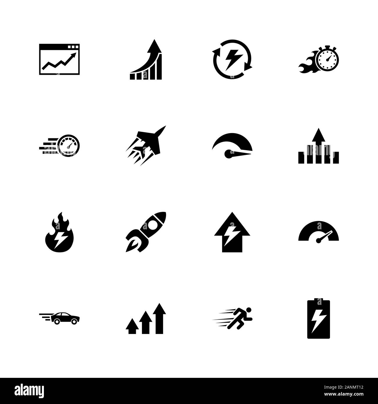 Performance icons - Expand to any size - Change to any colour. Flat ...