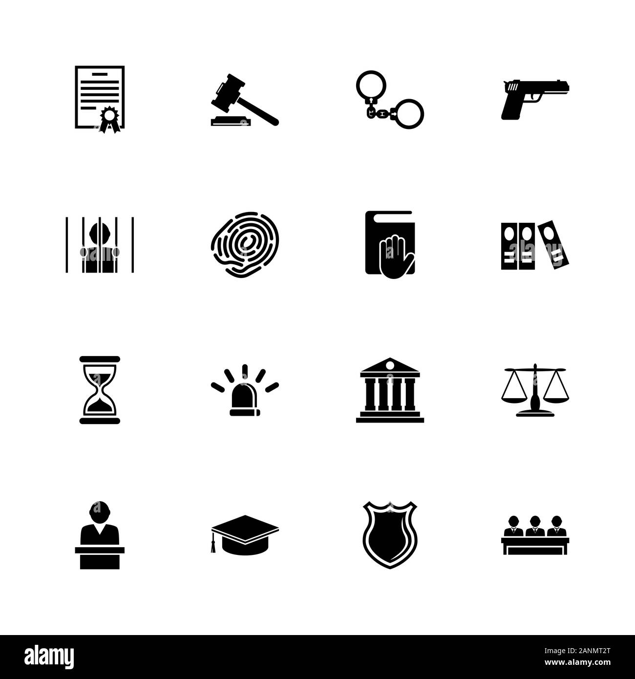 Law Justice icons - Expand to any size - Change to any colour. Flat ...