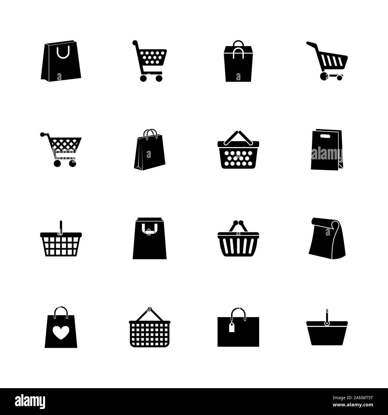 Shopping Bags icons - Expand to any size - Change to any colour. Flat ...