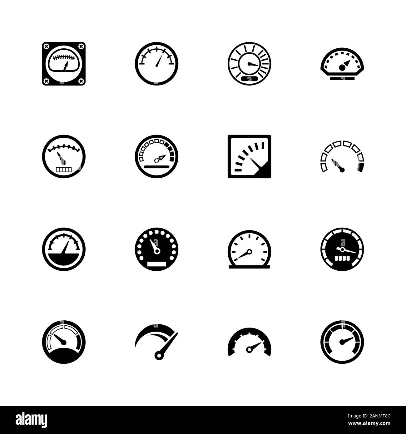 Speedometer icons - Expand to any size - Change to any colour. Flat ...
