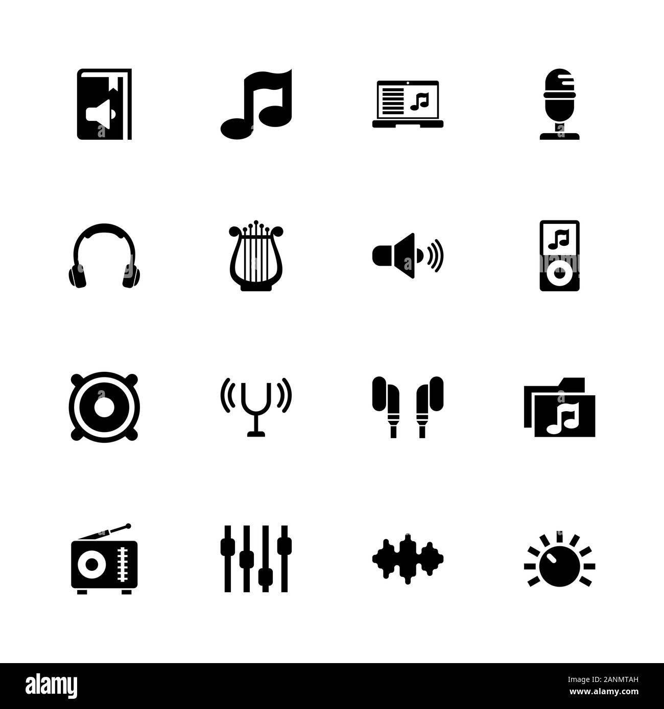 Sound icons - Expand to any size - Change to any colour. Flat Vector ...