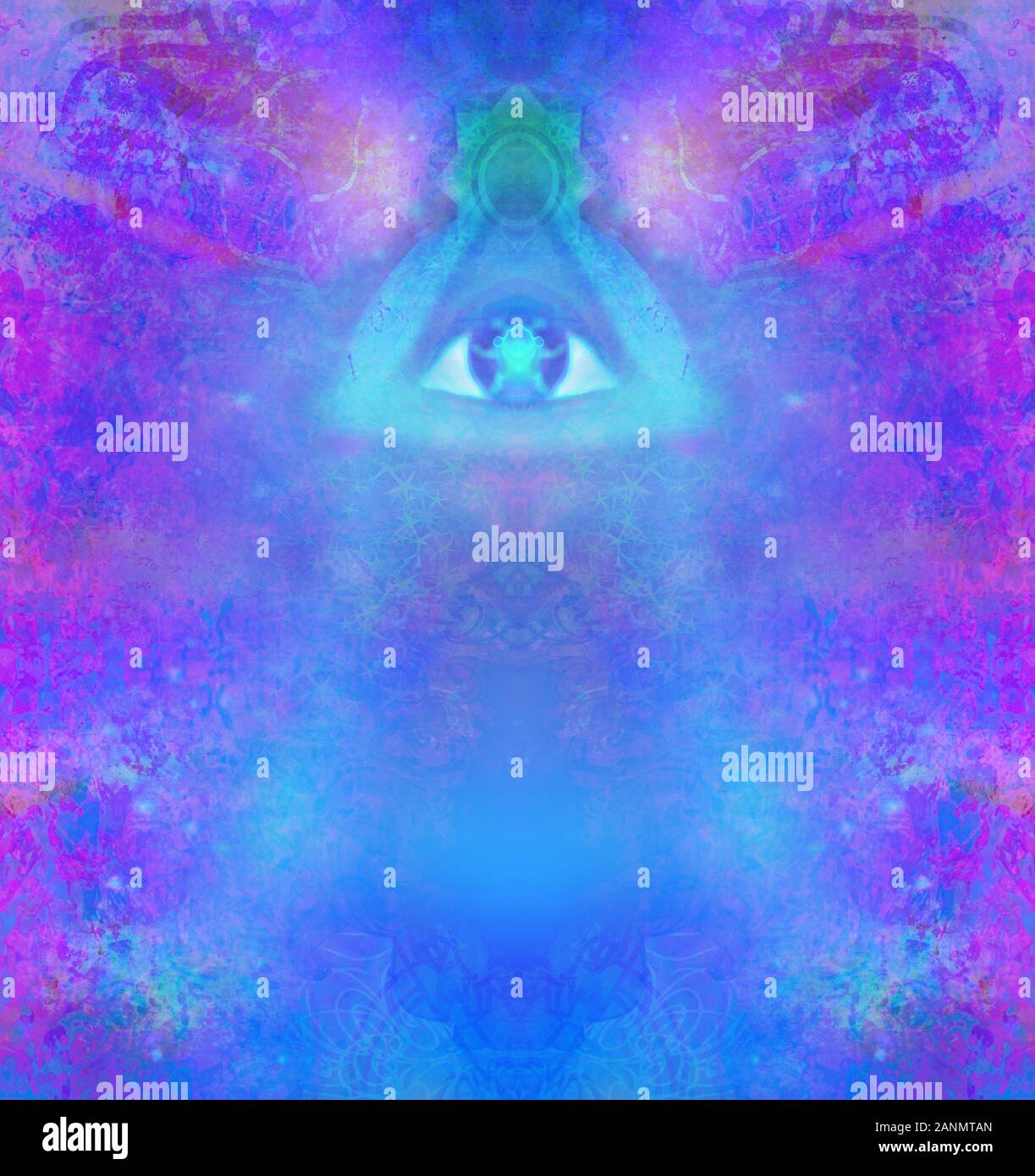 illustration of a third eye mystical sign Stock Photo - Alamy