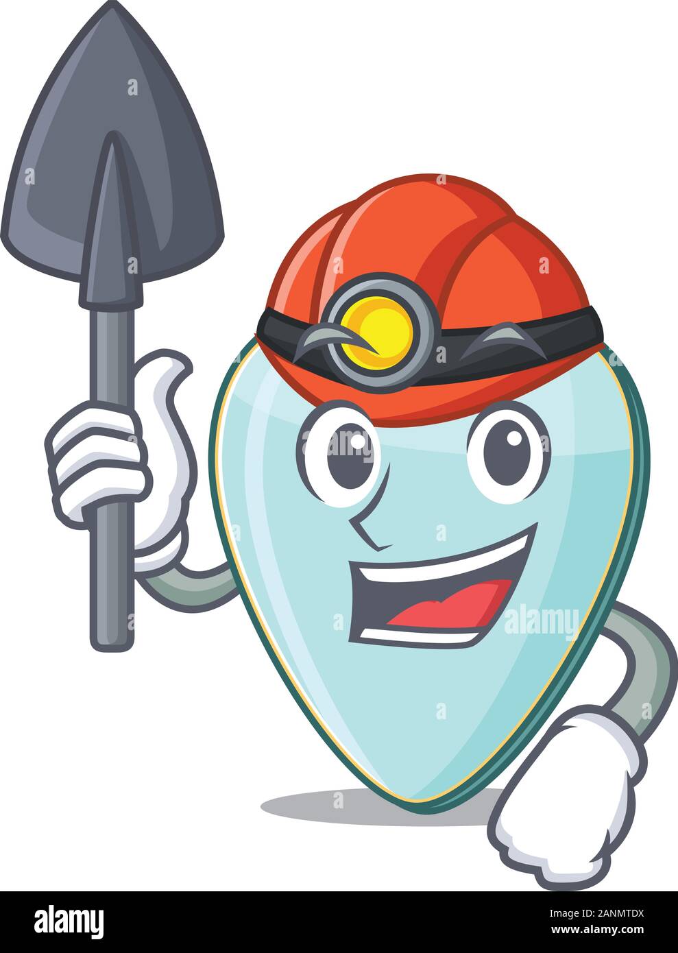 Cool clever Miner guitar plectrum cartoon character design Stock Vector ...