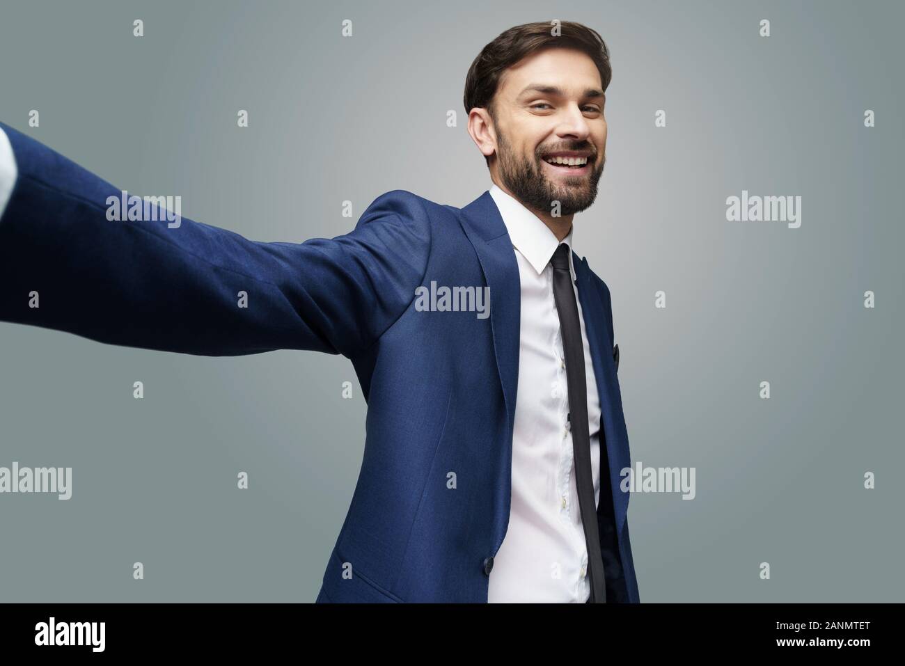 Wide angle studio shot young hi-res stock photography and images - Alamy