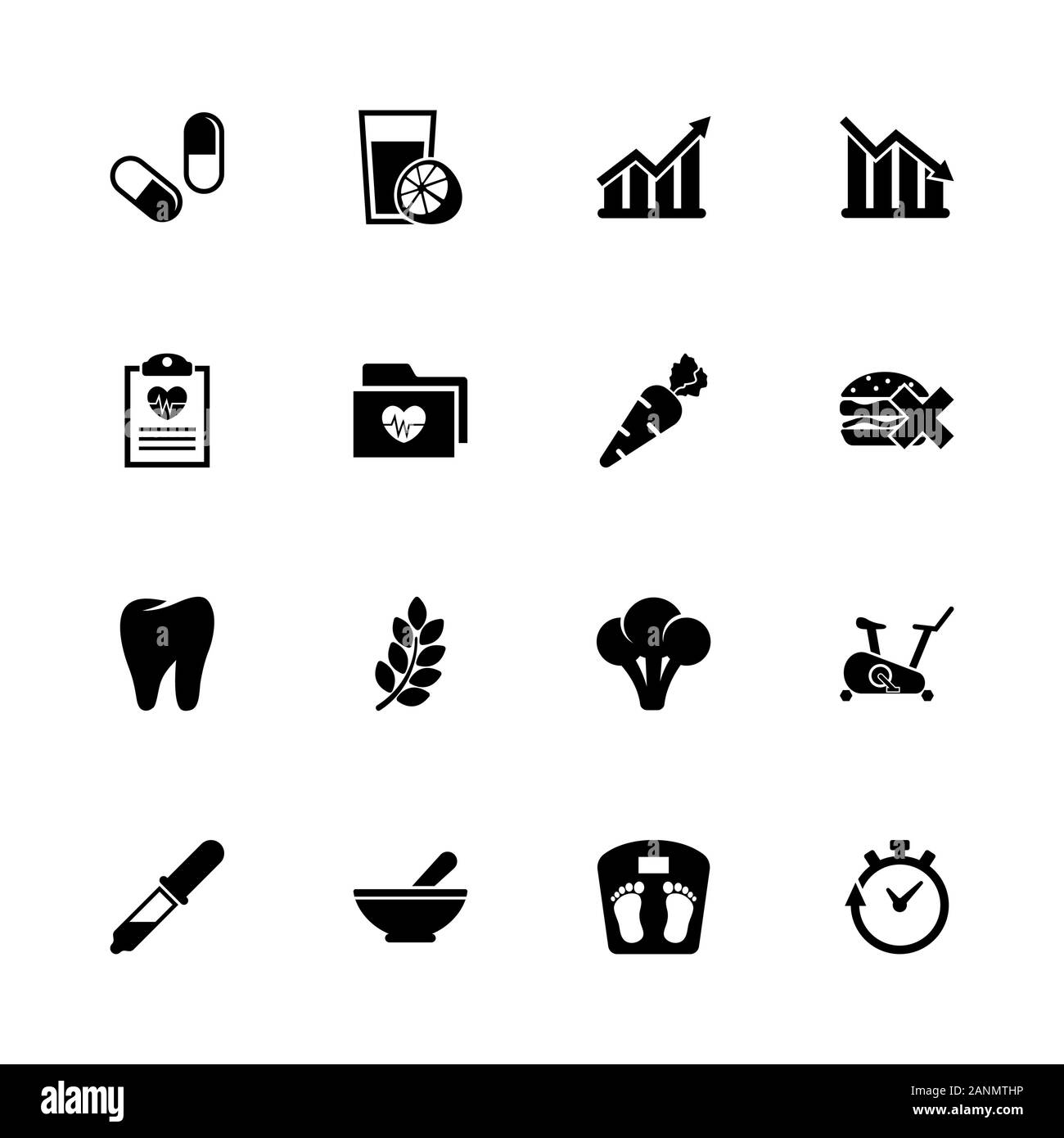 Healthy Lifestyle icons - Expand to any size - Change to any colour ...