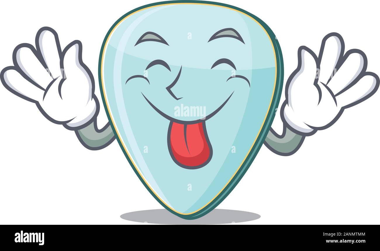 Cute guitar plectrum cartoon mascot style with Tongue out Stock Vector ...