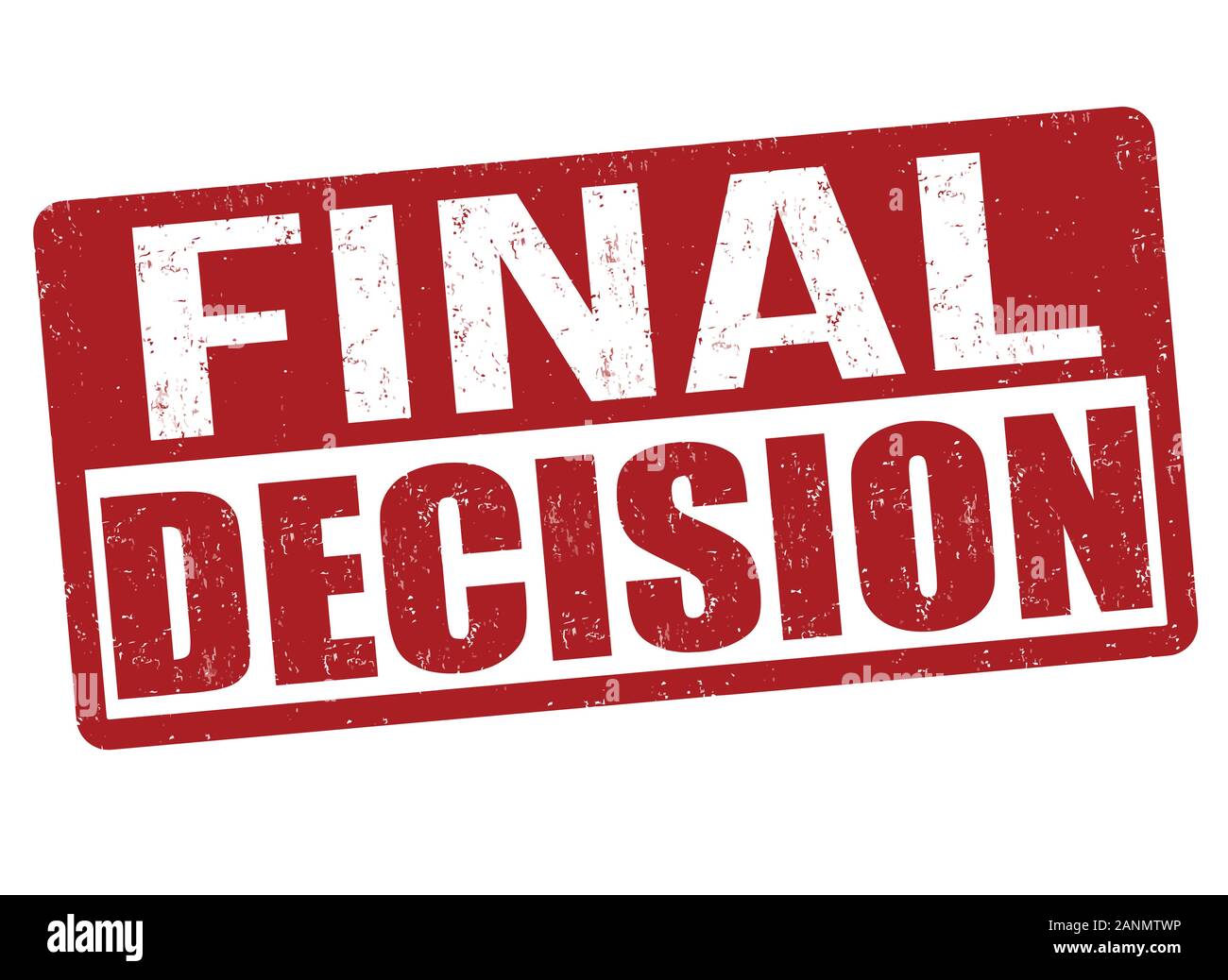 Final decision sign or stamp on white background, vector illustration ...