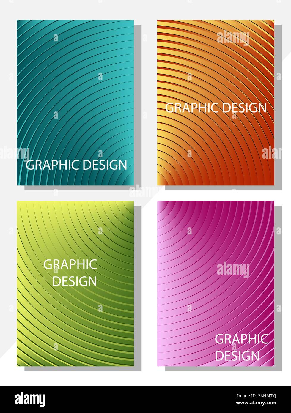 Vector collection of covers with a simple geometric design for books ...