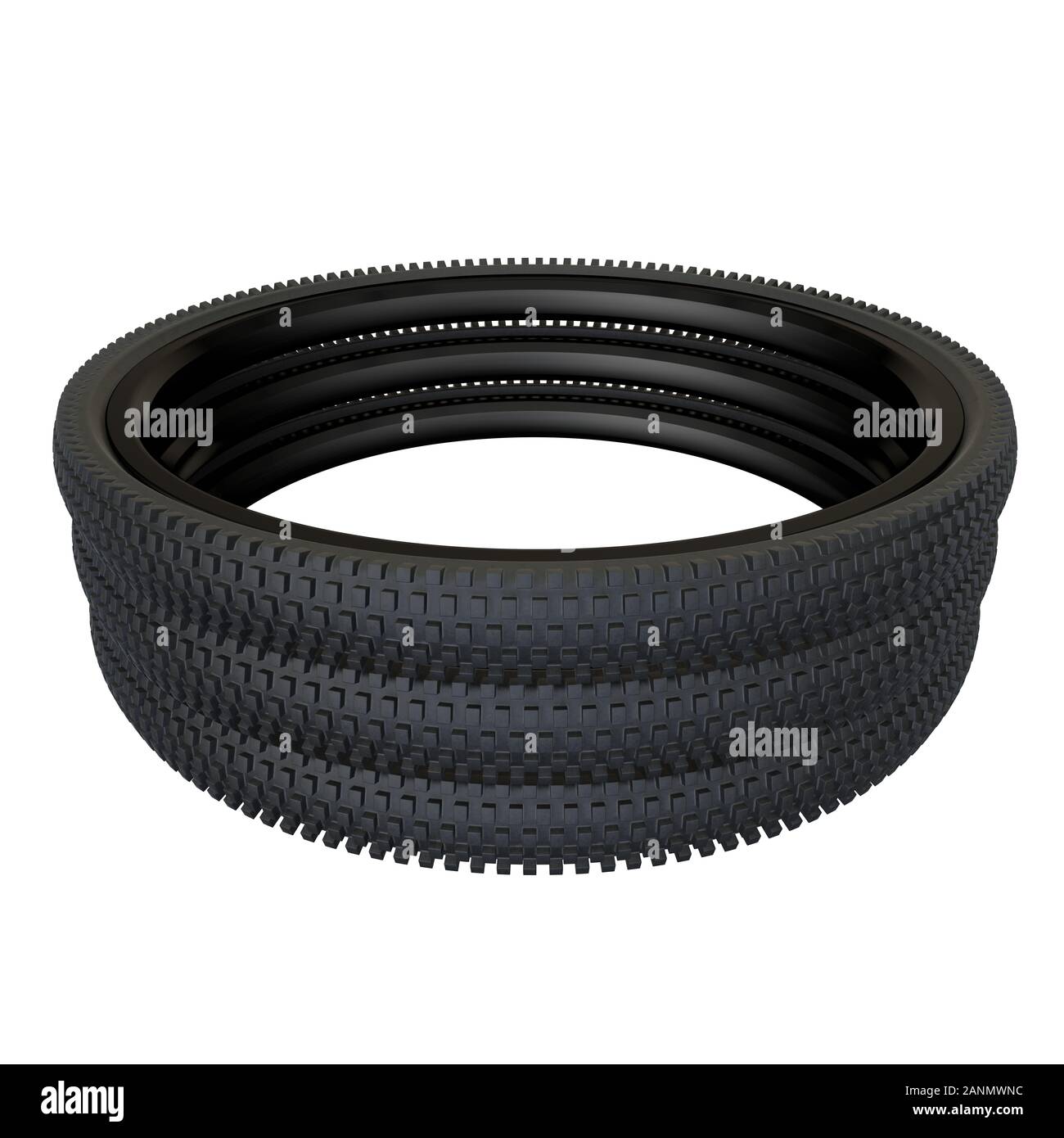 Bicycle tires on white isolated background. 3D illustration Stock Photo ...