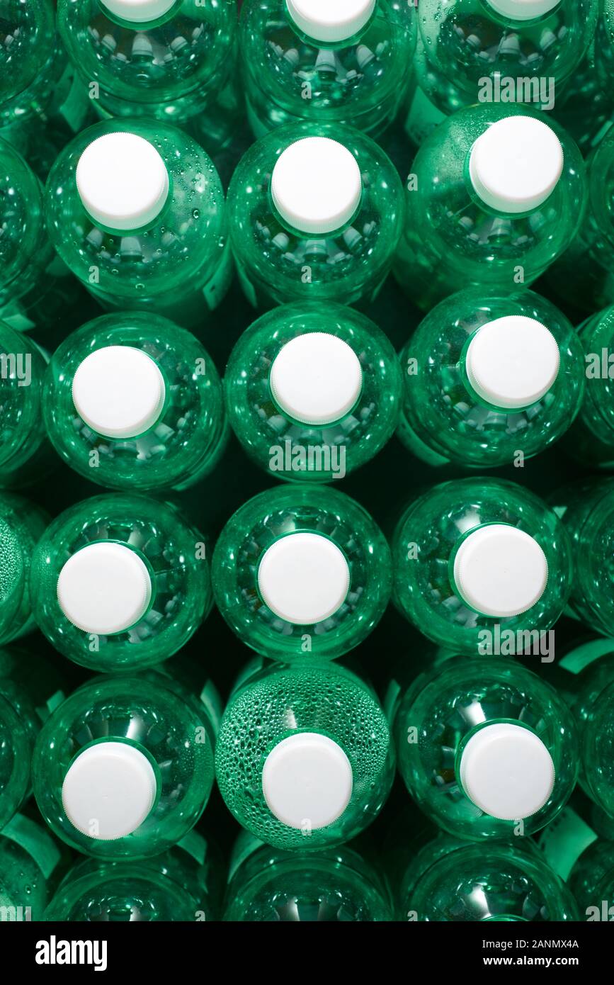 Water bottles in a row Stock Photo - Alamy